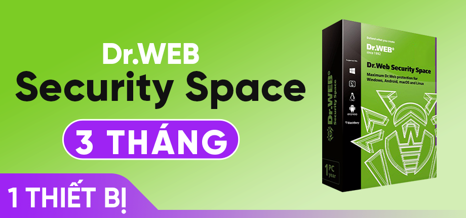 Code kích hoạt DR.Web Security Space (3 tháng - 1 PC) | Divine Shop